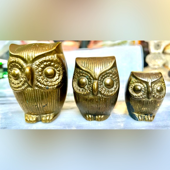 Other | 3 Vintage Mcm Brass Owls Looking For A Loving Home | Poshmark